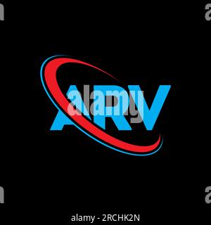 Logo ARV. Lettre ARV. Logo de lettre ARV. Initiales ARV logo lié avec ...