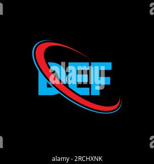 Logo DEF. Lettre DEF. Logo de la lettre DEF. Initiales logo DEF lié à ...