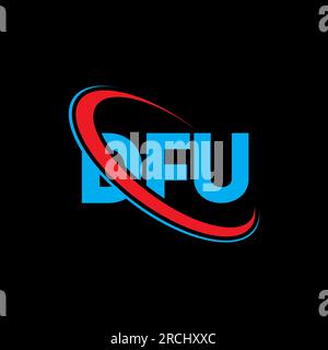 Logo DFU. Lettre DFU. Logo de lettre DFU. Initiales DFU logo lié à un ...