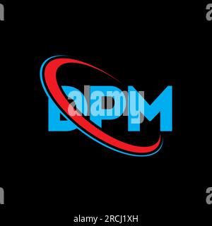 Logo DPM. Lettre DPM. Logo de la lettre DPM. Initiales logo DPM liées à ...