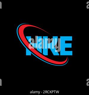 Logo HKE. Lettre HKE. Logo de lettre HKE. Initiales HKE logo lié avec ...