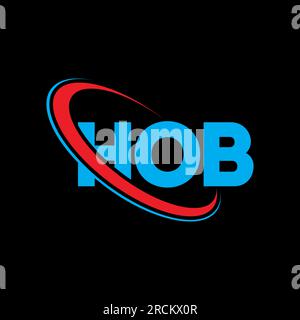 Logo DE LA TABLE DE CUISSON. Lettre HOB. Logo lettre de LA TABLE DE ...