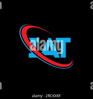 Logo IAT. Lettre IAT. Logo de la lettre IAT. Initiales IAT logo lié ...