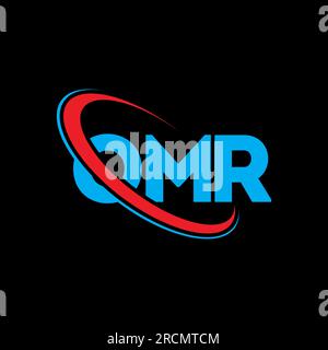 Logo OMR. Lettre OMR. Logo de la lettre OMR. Initiales logo OMR lié à ...