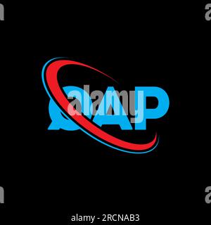 Logo QAP. Lettre QAP. Logo de lettre QAP. Initiales QAP logo lié à un ...