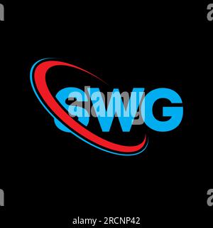 Logo SWG. Lettre SWG. Logo de lettre SWG. Initiales SWG logo lié avec ...