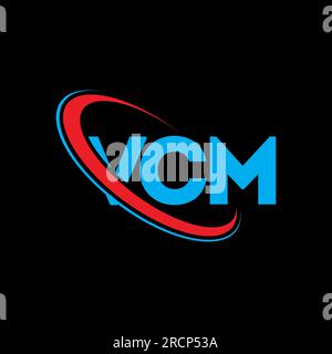 Logo VCM. Lettre VCM. Logo de lettre VCM. Initiales logo VCM lié avec ...