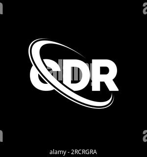 Logo CDR. Lettre CDR. Logo de la lettre CDR. Initiales CDR logo lié ...