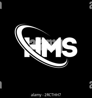 Logo HMS. Lettre HMS. Logo lettre HMS. Initiales HMS logo liées à un ...