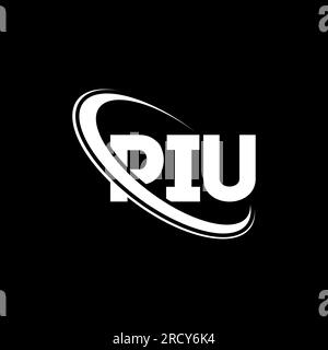 Logo PIU. Lettre PIU. Logo de la lettre PIU. Initiales PIU logo lié ...