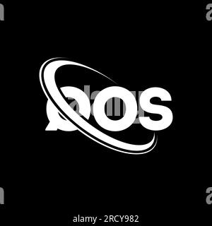 Logo QOS. Lettre QOS. Logo de lettre QOS. Initiales QoS logo lié avec ...