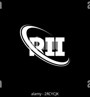Logo RII. Lettre RII. Logo de la lettre RII. Initiales RII logo lié ...
