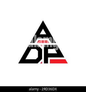 Logo lettre triangle ADP avec forme de triangle. Monogramme de logo ...