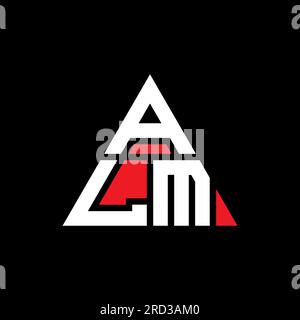 Logo lettre triangle ALM avec forme de triangle. Monogramme de logo triangle ALM. Modèle de logo ...