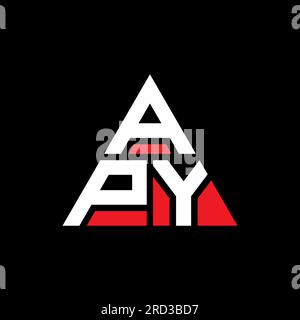 Logo de lettre triangle APY avec forme de triangle. Monogramme de logo ...
