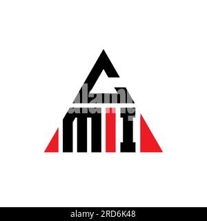 Logo de lettre triangle CMI avec forme de triangle. Monogramme de logo triangle CMI. Modèle de ...
