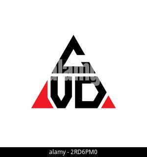 Logo de lettre triangle CVD avec forme de triangle. Monogramme de logo ...
