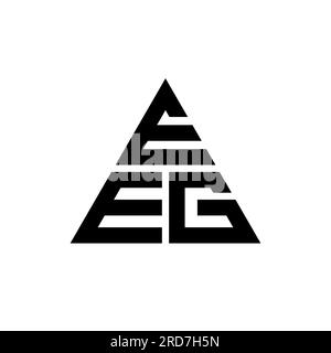 Logo de lettre triangle EEG avec forme de triangle. Monogramme de logo de triangle EEG. Modèle ...