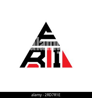 Logo de lettre triangle ERI avec forme de triangle. Monogramme de logo ...