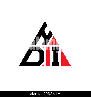 Logo de lettre triangle HDI avec forme de triangle. Monogramme de conception de logo de triangle ...