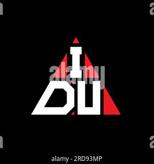 Logo de lettre triangle IDU avec forme de triangle. Monogramme de logo ...