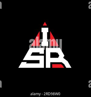 Logo de lettre triangle ISR avec forme de triangle. Monogramme de logo ...