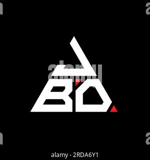 Logo JBO lettre triangle avec forme de triangle. Monogramme de logo ...