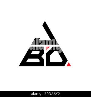 Logo JBO lettre triangle avec forme de triangle. Monogramme de logo ...