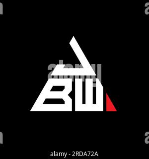 Logo de lettre triangle JBW avec forme de triangle. Monogramme de logo ...