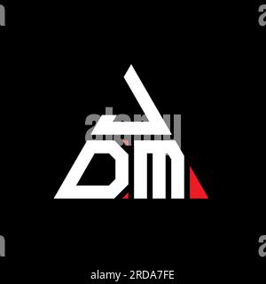 Logo de lettre triangle JDM avec forme de triangle. Monogramme de logo ...