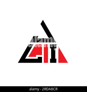 Logo de lettre triangle JLI avec forme de triangle. Monogramme de logo ...