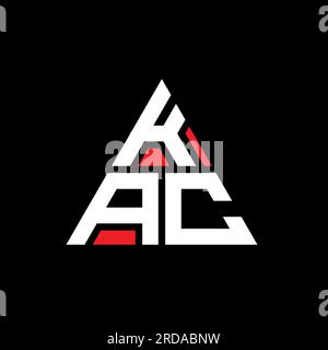 Logo de lettre triangle KAC avec forme de triangle. Monogramme de logo ...