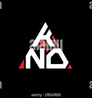 Conception de logo de lettre triangle KNO avec forme de triangle ...
