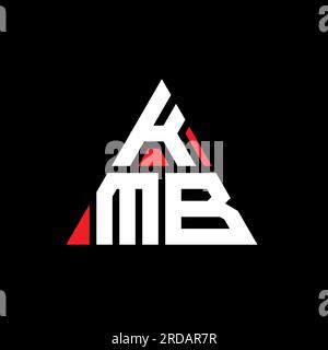 Logo de lettre triangle KMB avec forme de triangle. Monogramme de logo ...