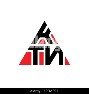 Logo de lettre triangle KTN avec forme de triangle. Monogramme de logo ...