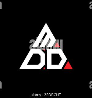 Logo de lettre triangle MDD avec forme de triangle. Monogramme de logo ...