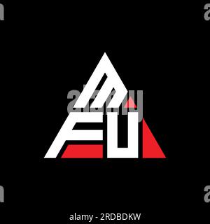 Logo de lettre triangle MFU avec forme de triangle. Monogramme de logo ...