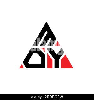 Logo de lettre triangle MOY avec forme de triangle. Monogramme de logo de triangle de MOY ...