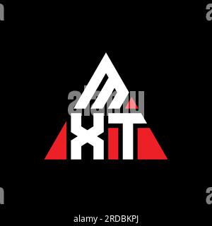 Logo de lettre triangle MXT avec forme de triangle. Monogramme de logo ...