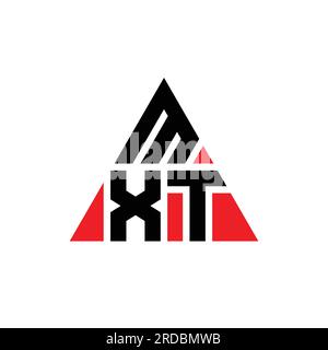 Logo de lettre triangle MXT avec forme de triangle. Monogramme de logo ...