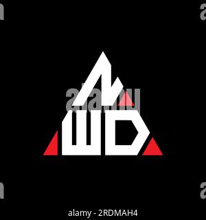 Logo de lettre triangle NWD avec forme de triangle. Monogramme de logo triangle NWD. Modèle de ...