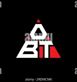 Logo de lettre triangle OBT avec forme de triangle. Monogramme de logo ...