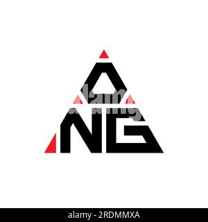 Logo de lettre triangle ONG avec forme de triangle. Monogramme de conception de logo de triangle ...