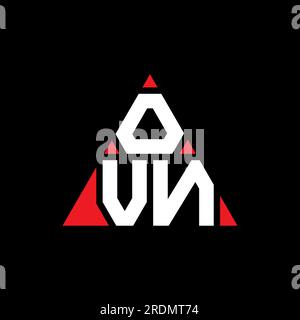 Logo de lettre triangle OVN avec forme de triangle. Monogramme de logo ...