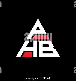 Logo de lettre triangle PHB avec forme de triangle. Monogramme de logo ...
