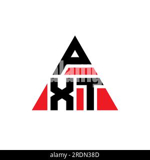 Logo de lettre triangle PXT avec forme de triangle. Monogramme de logo triangle PXT. Modèle de ...