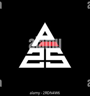 Logo de lettre triangle PZS avec forme de triangle. Monogramme de logo ...