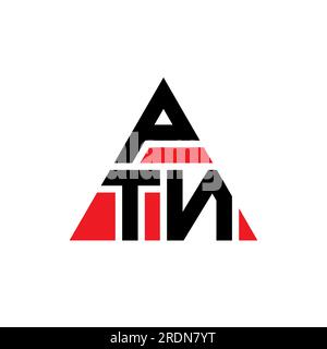 Logo de lettre triangle PTN avec forme de triangle. Monogramme de logo triangle PTN. Modèle de ...