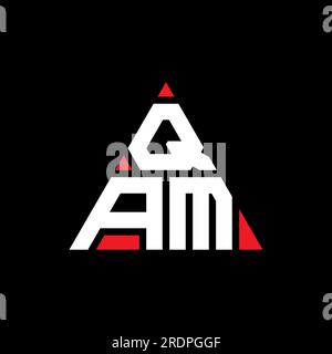 Logo de lettre triangle QAM avec forme de triangle. Monogramme de logo ...