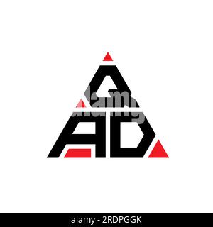 Logo de lettre triangle QAD avec forme de triangle. Monogramme de conception de logo de triangle ...